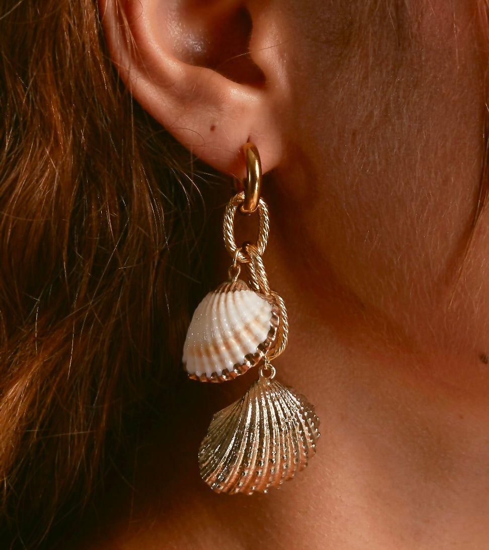 Earrings – Milky Shell