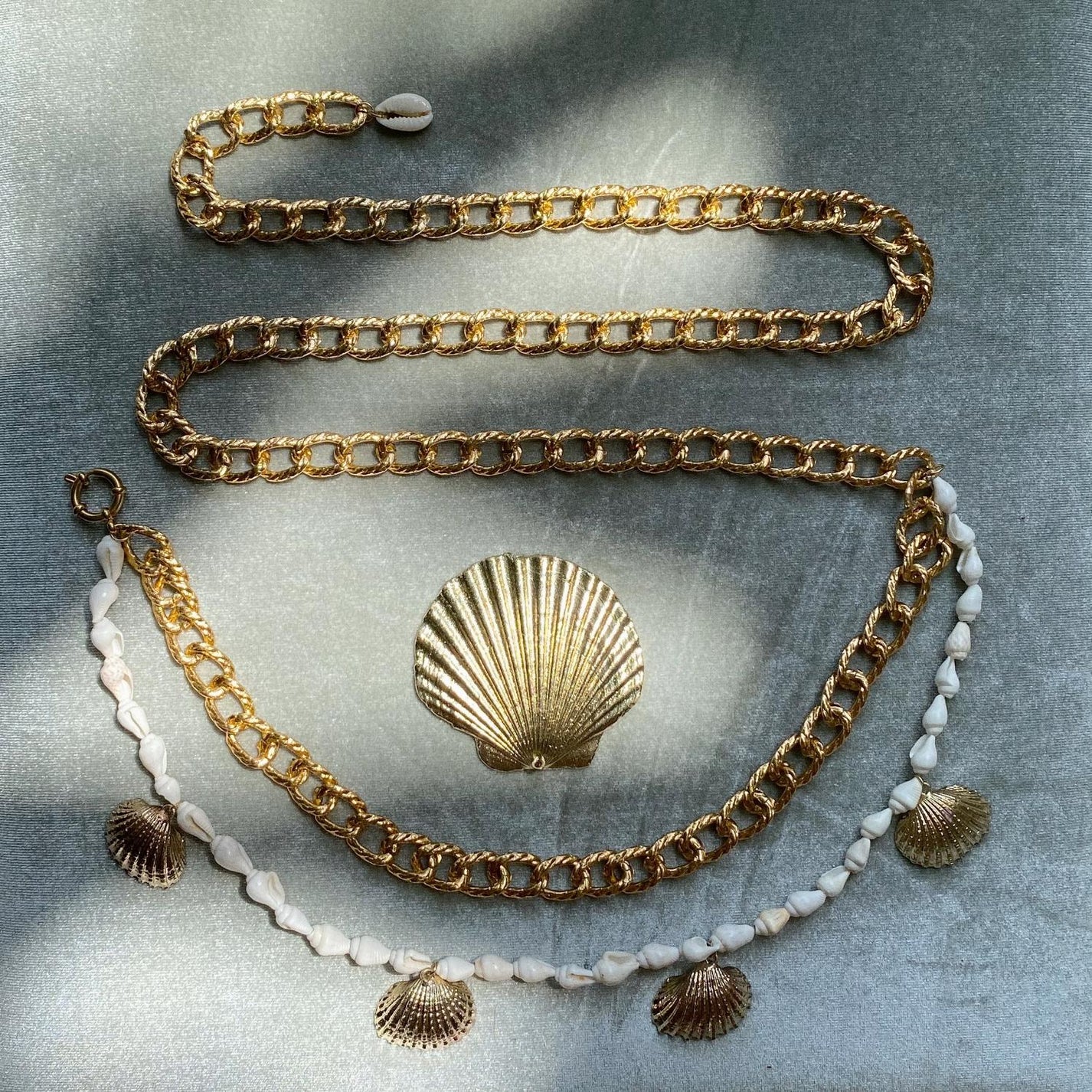 Shiloh Belly Chain – Milky Shell